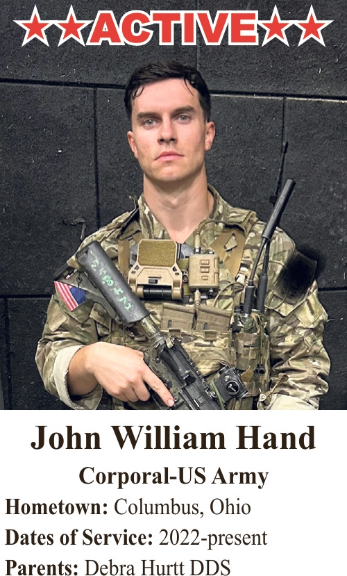 John William Hand, U.S. Army, Paulding, OH